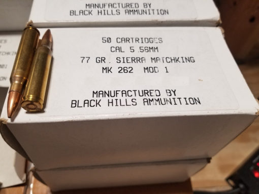 Black Hills 5.56x45mm 77gr Sierra MatchKing MK 262 Mod 1 - 50rd box ...